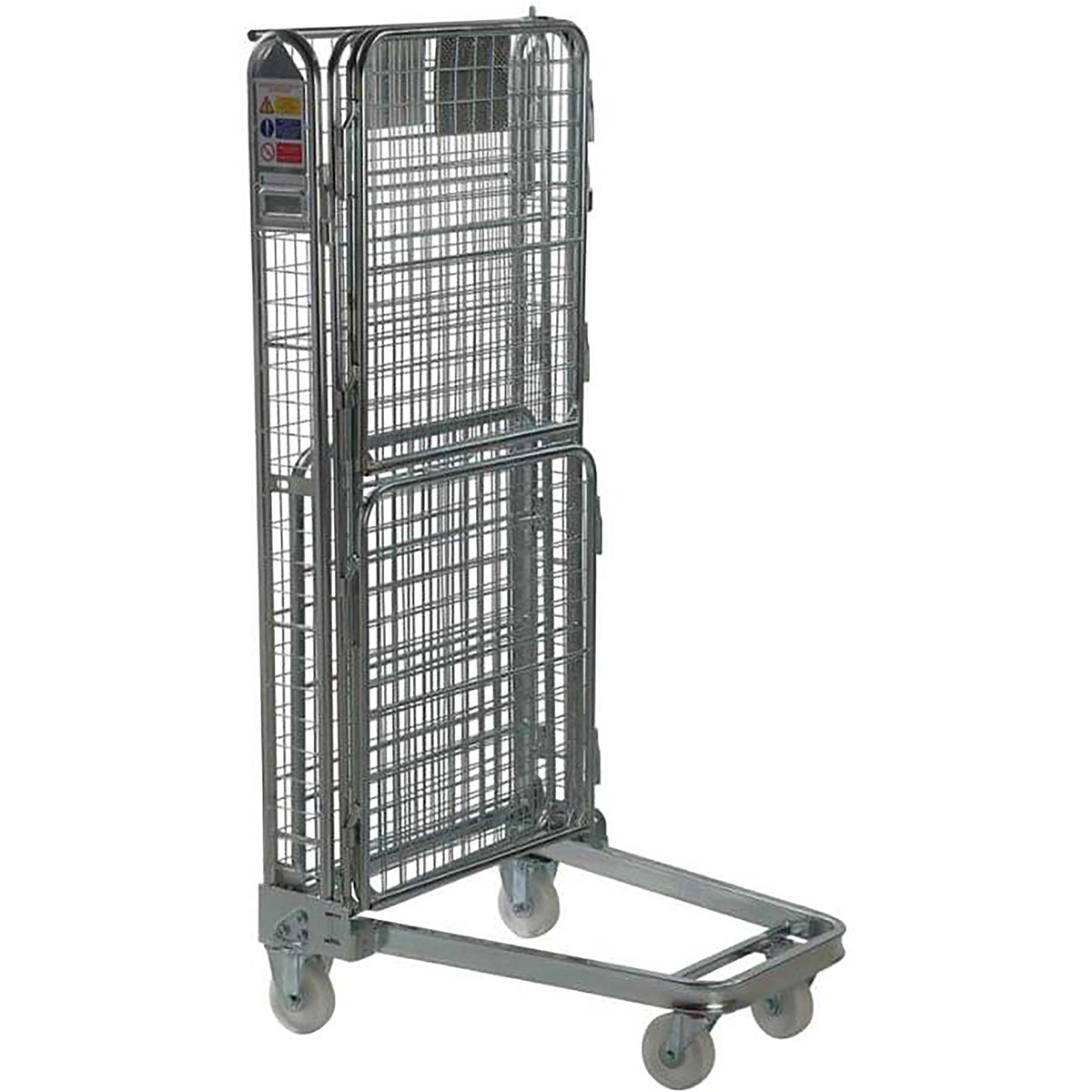 Palletower Four-Sided Split-Gate Wheeled Storage Cage | Pallettopper ...