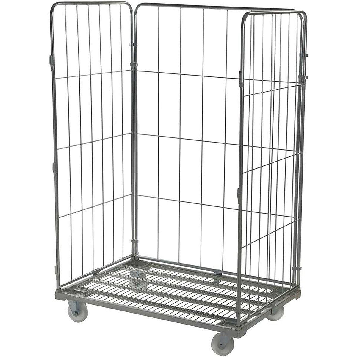 Palletower Three-Sided Collapsible Jumbo Wheeled Storage Cage ...