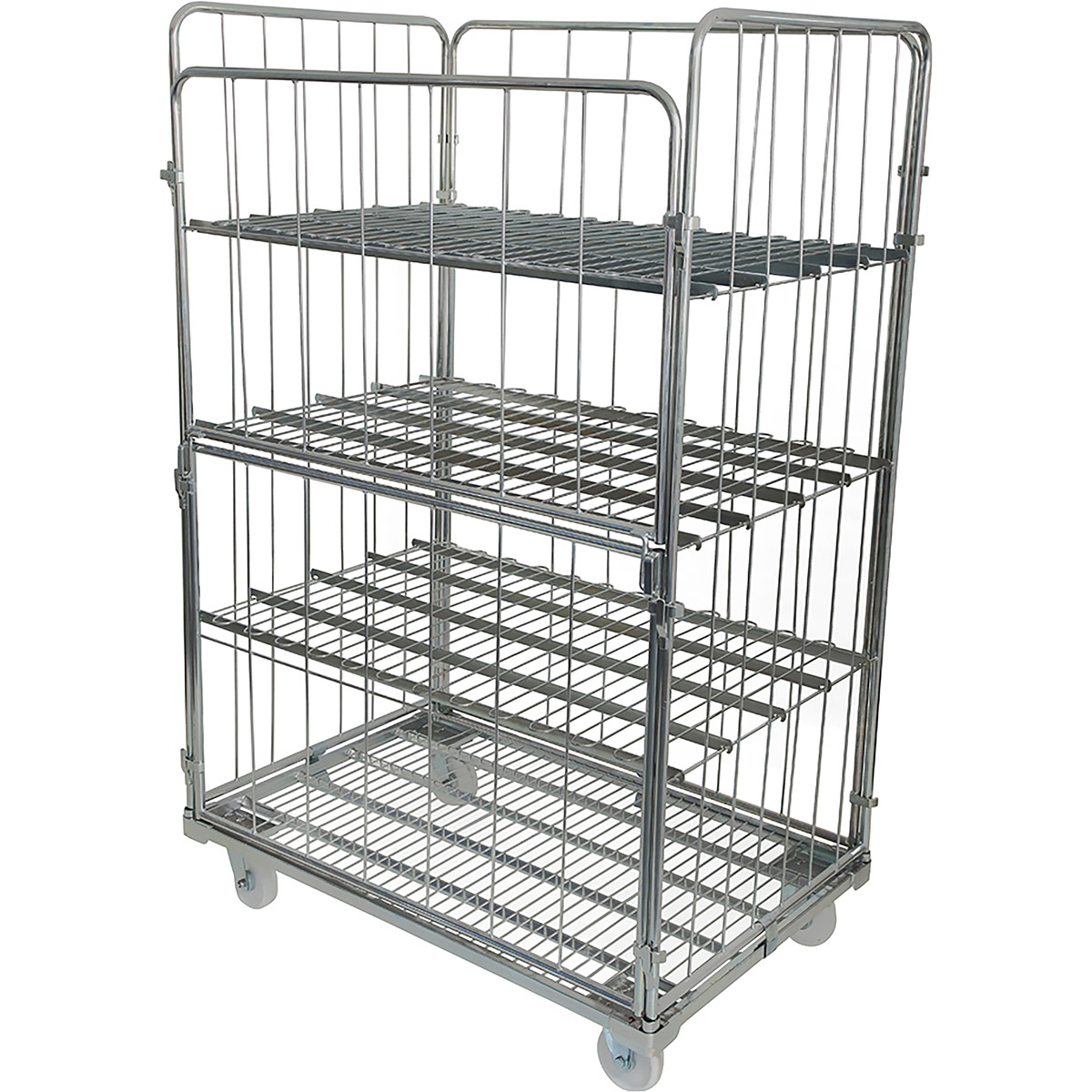 Palletower Four-Sided Collapsible Jumbo Wheeled Storage Cage ...