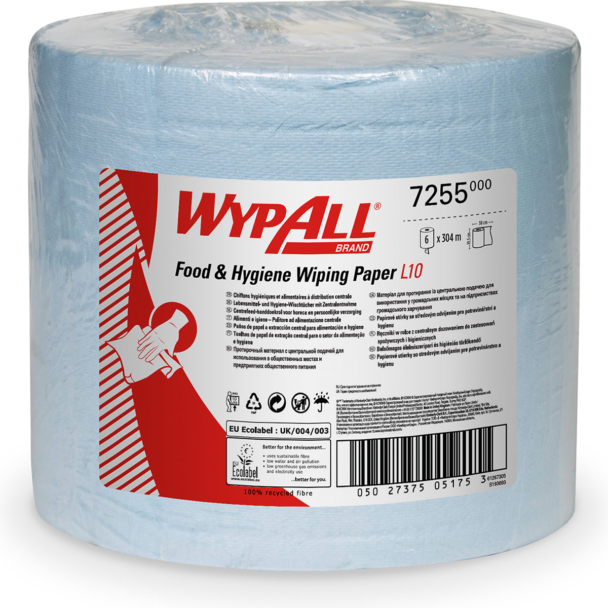 Kimberly-Clark WypAll L10 EXTRA Centrefeed Blue Paper Towel Roll (Case ...