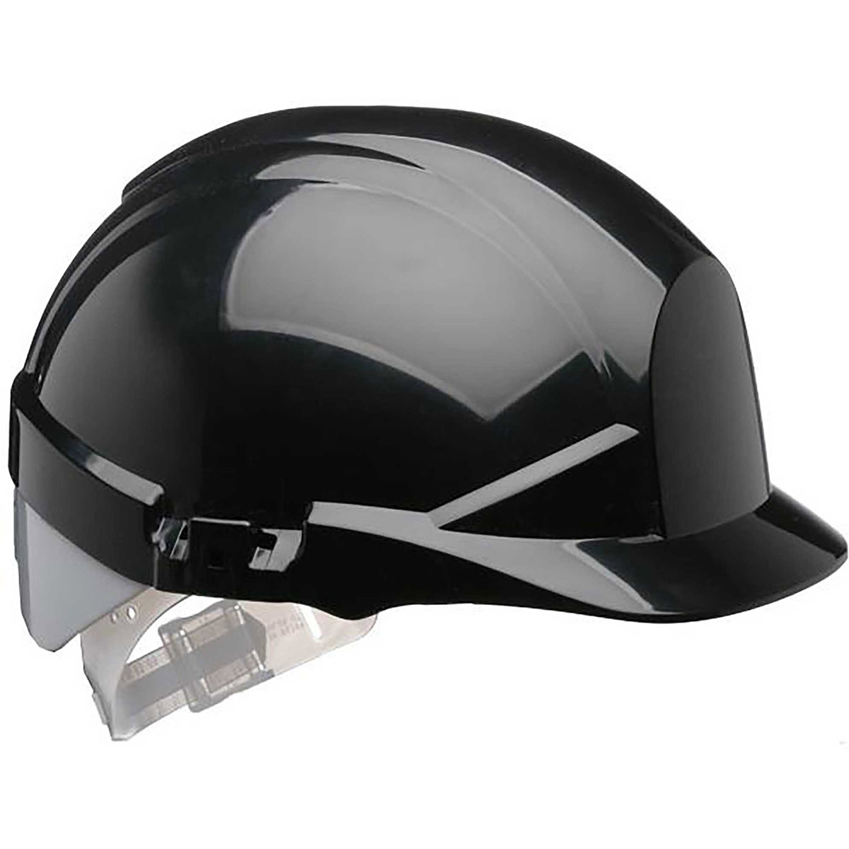 Centurion Reflex Black/Silver Vented Slip-Ratchet Safety Helmet ...