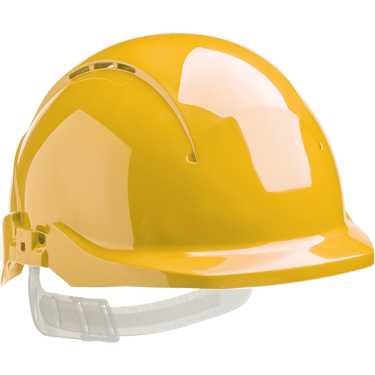 Centurion Concept Yellow Vented Reduced-Peak Slip-Ratchet Safety Helmet ...