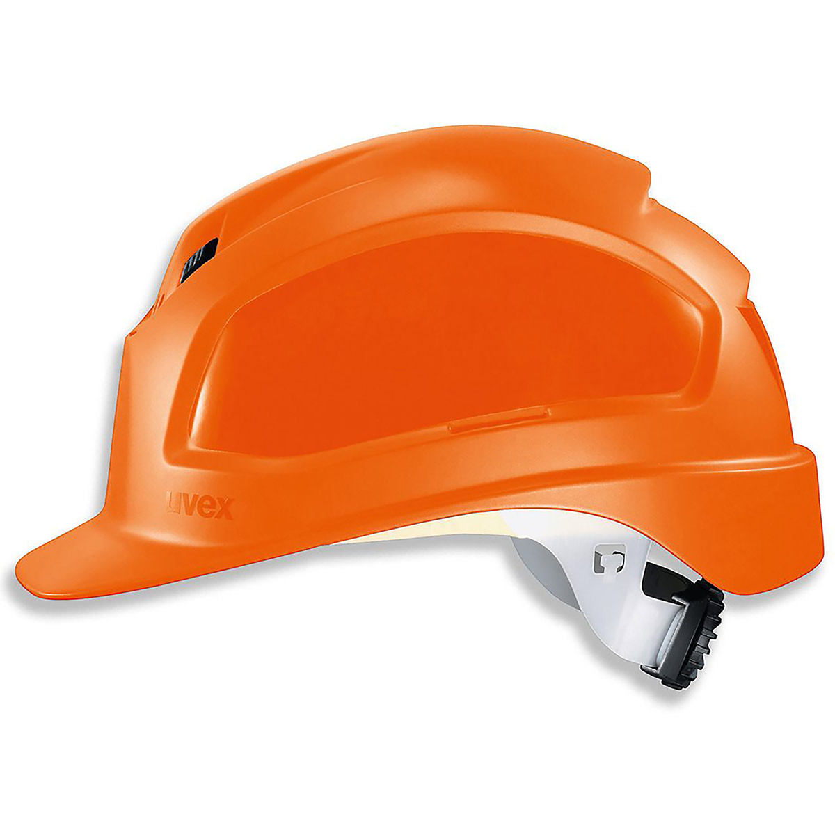 uvex Pheos B-WR Orange Vented Wheel-Ratchet Safety Helmet | uvex ...