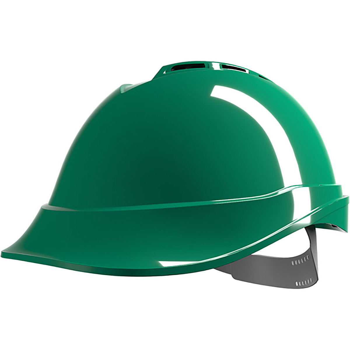 MSA V-Gard 200 Green Vented Push-Key Safety Helmet | MSA | MSA | Arco