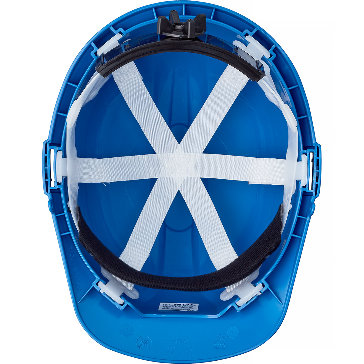 Arco Champion Plus Blue Unvented Wheel-Ratchet Safety Helmet | Arco ...