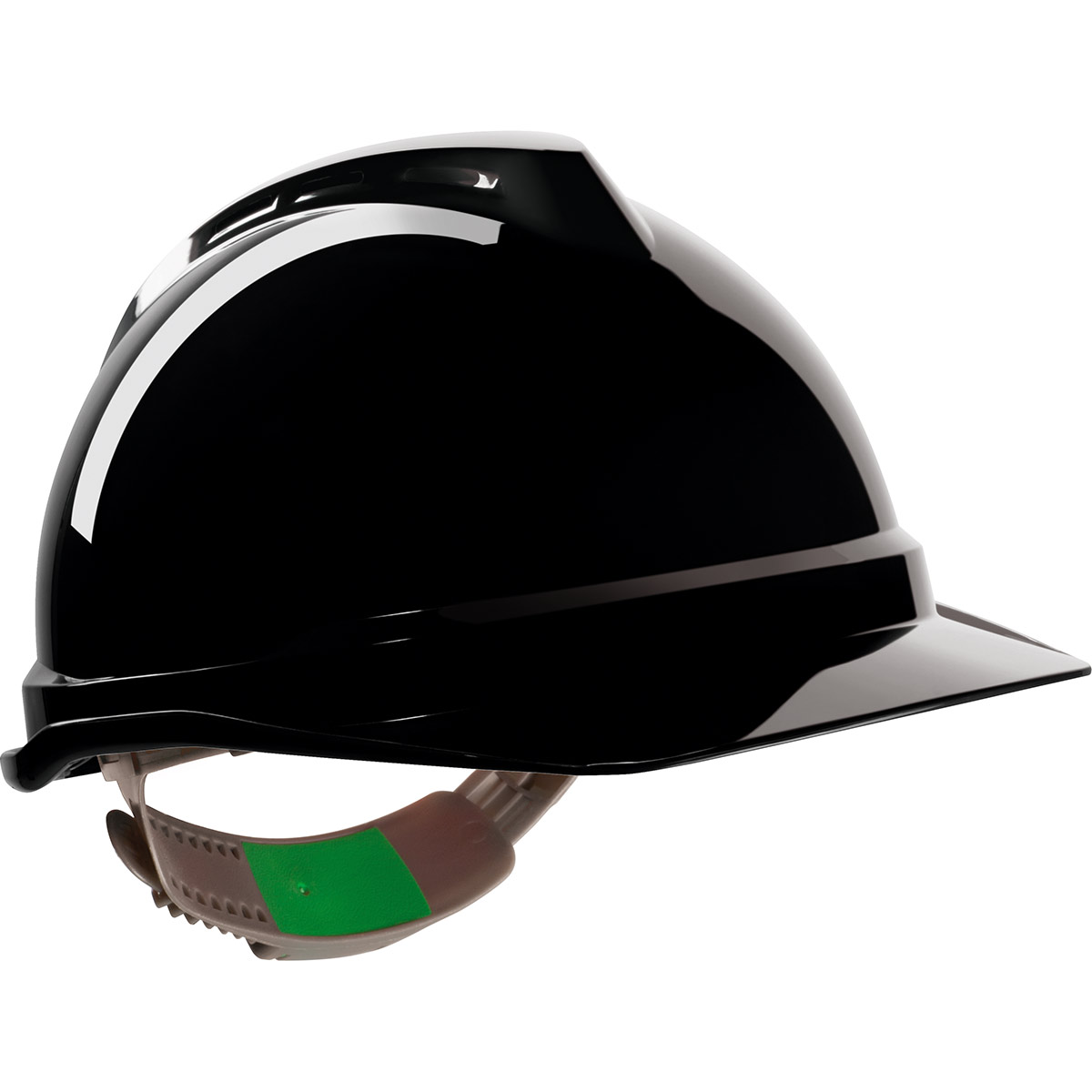 MSA V-Gard 500 Black Unvented Push-Key Safety Helmet | MSA | Safety ...