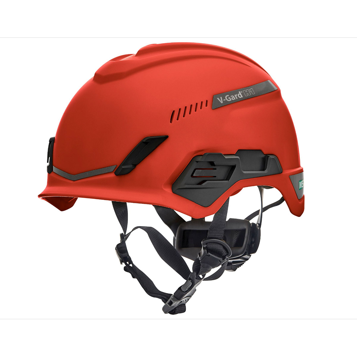 MSA V-Gard H1 Trivent Red Vented Wheel-Ratchet Safety Helmet | MSA ...