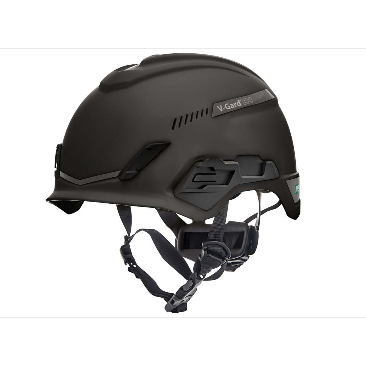 MSA V-Gard H1 Trivent Black Vented Wheel-Ratchet Safety Helmet | MSA ...