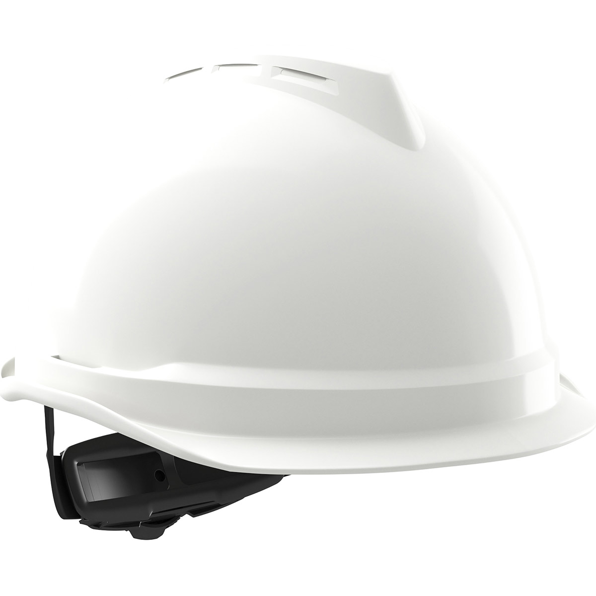 MSA V-Gard 520 White Unvented Wheel-Ratchet Safety Helmet | MSA ...