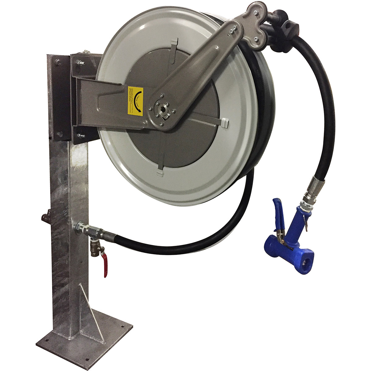 ME Series F555 Steel Hose Reel and Water Hose Pedestal Assembly 19mm x ...