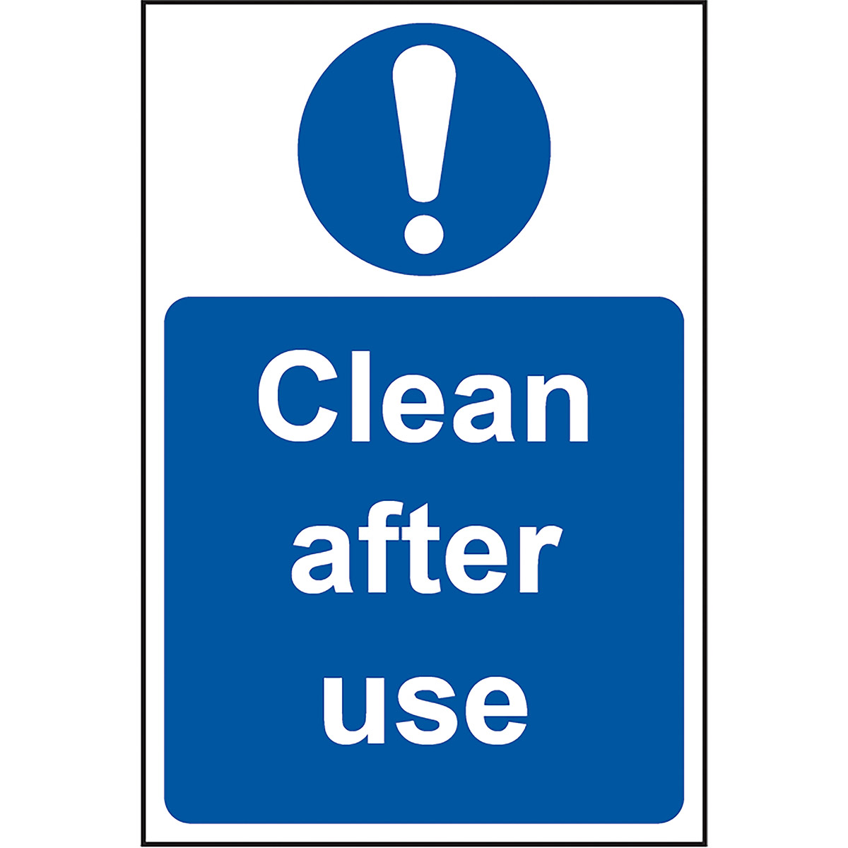 PVC “Clean After Use” Sign 200mm x 300mm | Spectrum Industrial ...