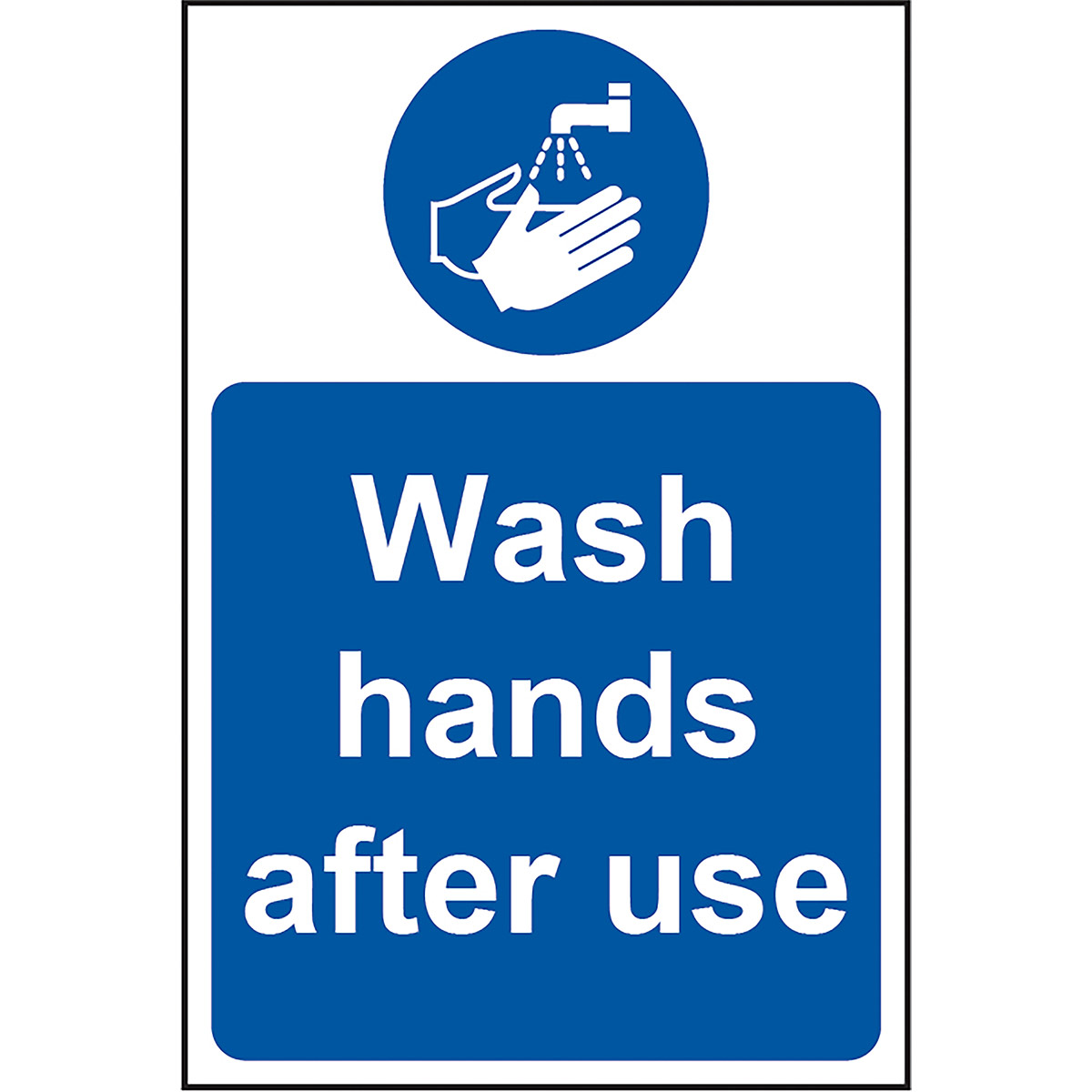 PVC “Wash Hands After Use” Sign 200mm x 300mm | Spectrum Industrial ...
