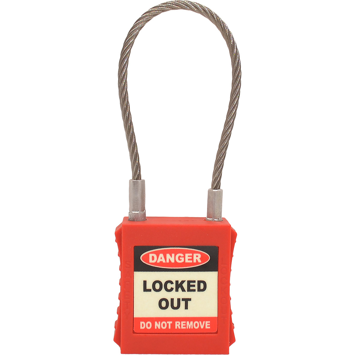 Spectrum Industrial Red Wire-Shackle Lockout Padlock | Spectrum ...