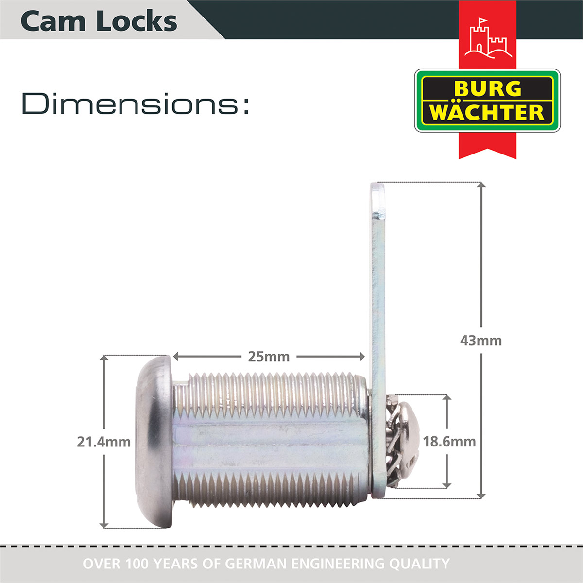 Sterling 25mm Cam Lock | Sterling | Cam Locks | Arco