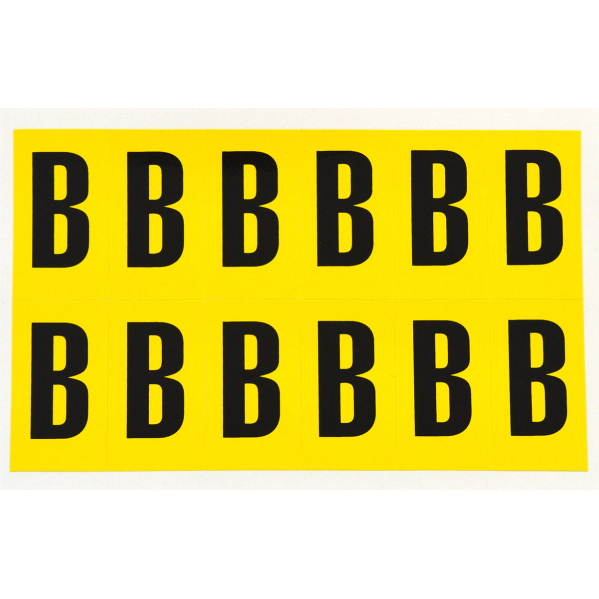 Beaverswood Self-Adhesive Yellow "B" Letter Label 21mm x 38mm (Sheet of ...