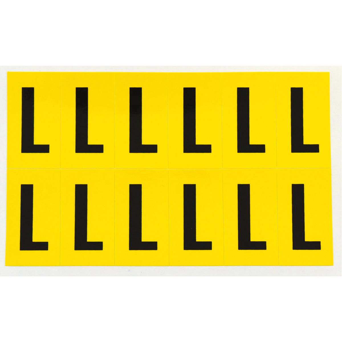 Beaverswood Self-Adhesive Yellow "L" Letter Label 21mm x 38mm (Sheet of ...