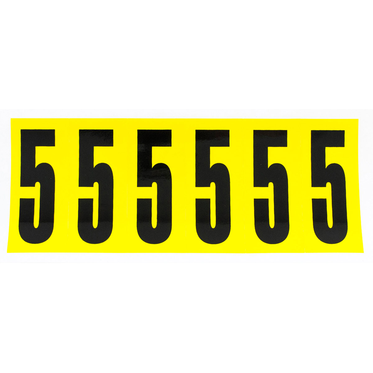 Beaverswood Self-Adhesive Yellow "5" Number Label 38mm x 90mm (Sheet of ...