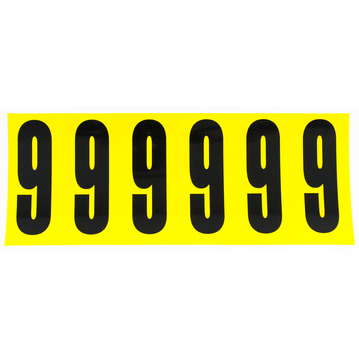 Beaverswood Self-Adhesive Yellow "9" Number Label 38mm x 90mm (Sheet of ...