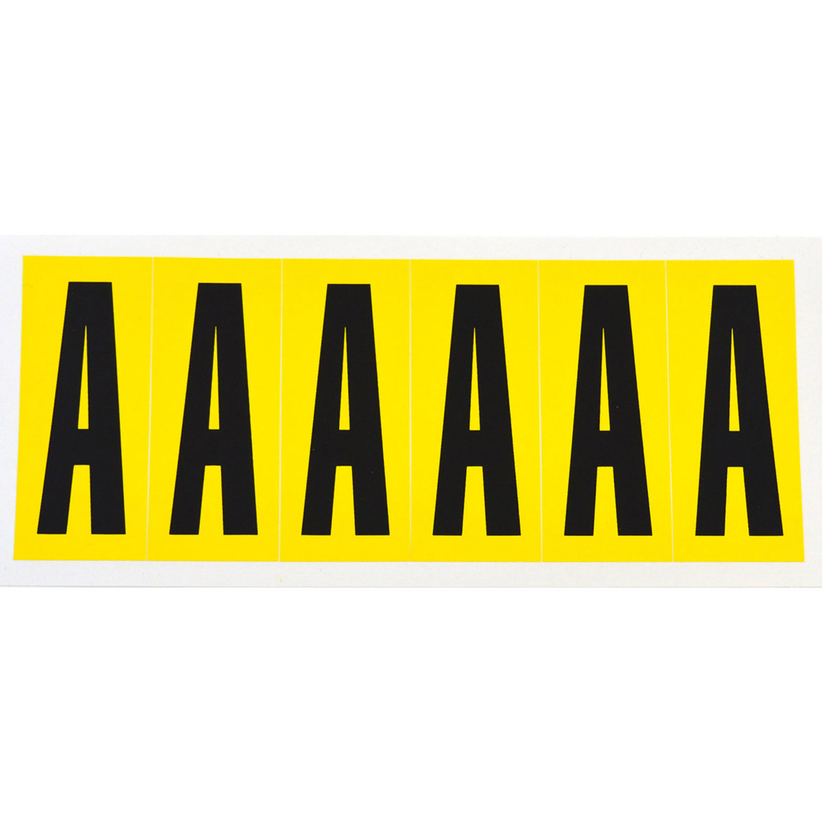 Beaverswood Self-Adhesive Yellow "A" Letter Label 38mm x 90mm (Sheet of ...