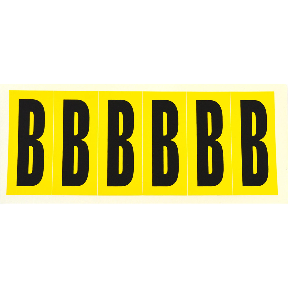 Beaverswood Self-Adhesive Yellow "B" Letter Label 38mm x 90mm (Sheet of ...