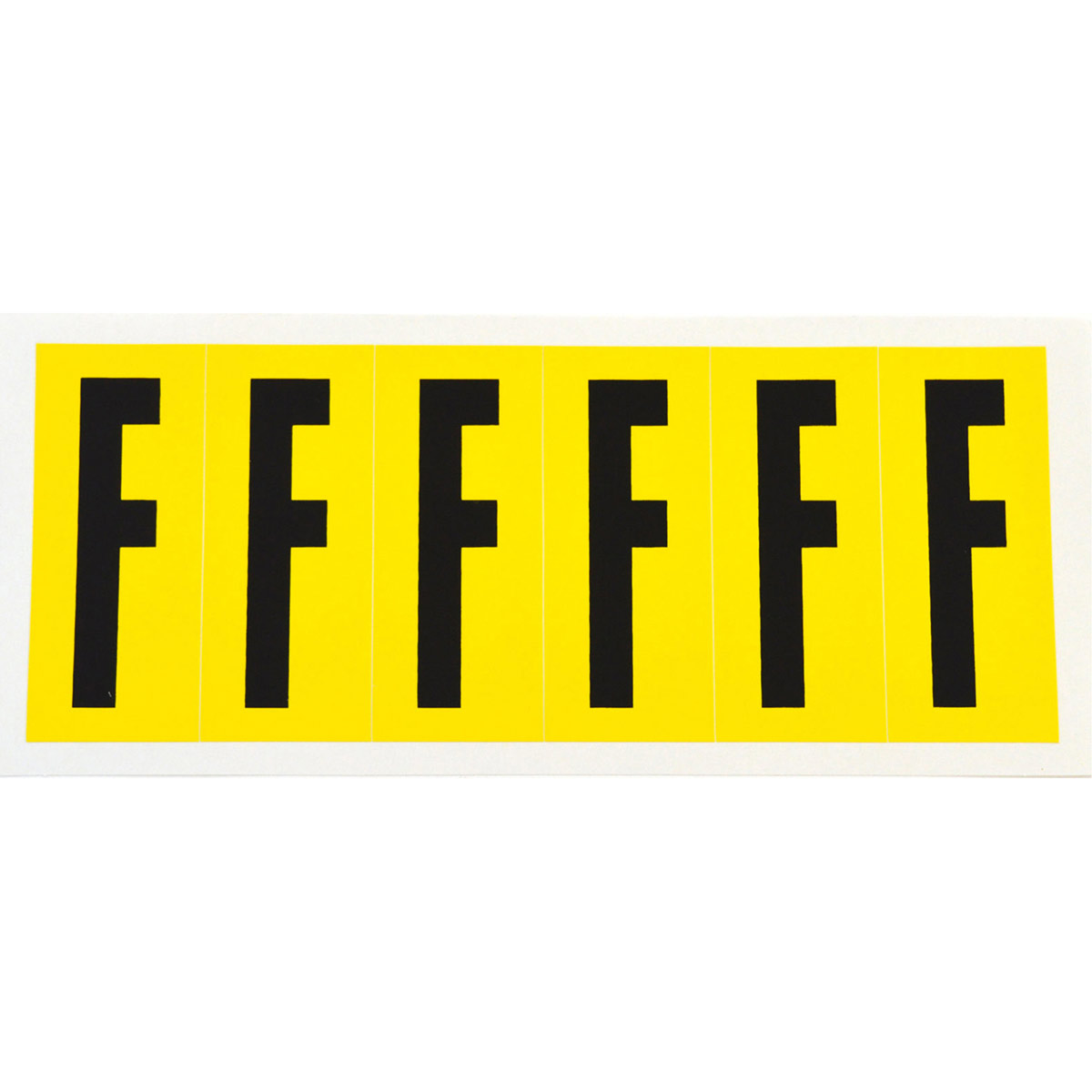 Beaverswood Self-Adhesive Yellow "F" Letter Label 38mm x 90mm (Sheet of ...