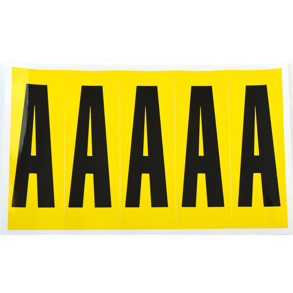 Beaverswood Self-Adhesive Yellow "A" Letter Label 45mm x 130mm (Sheet ...