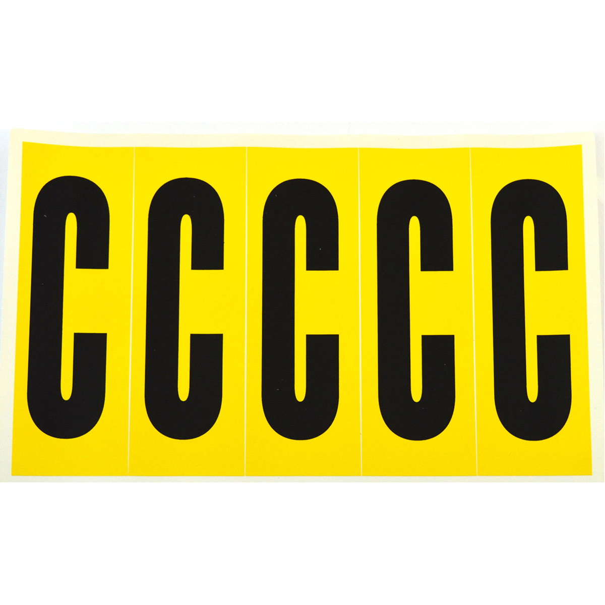 Beaverswood Self-Adhesive Yellow "C" Letter Label 45mm x 130mm (Sheet ...
