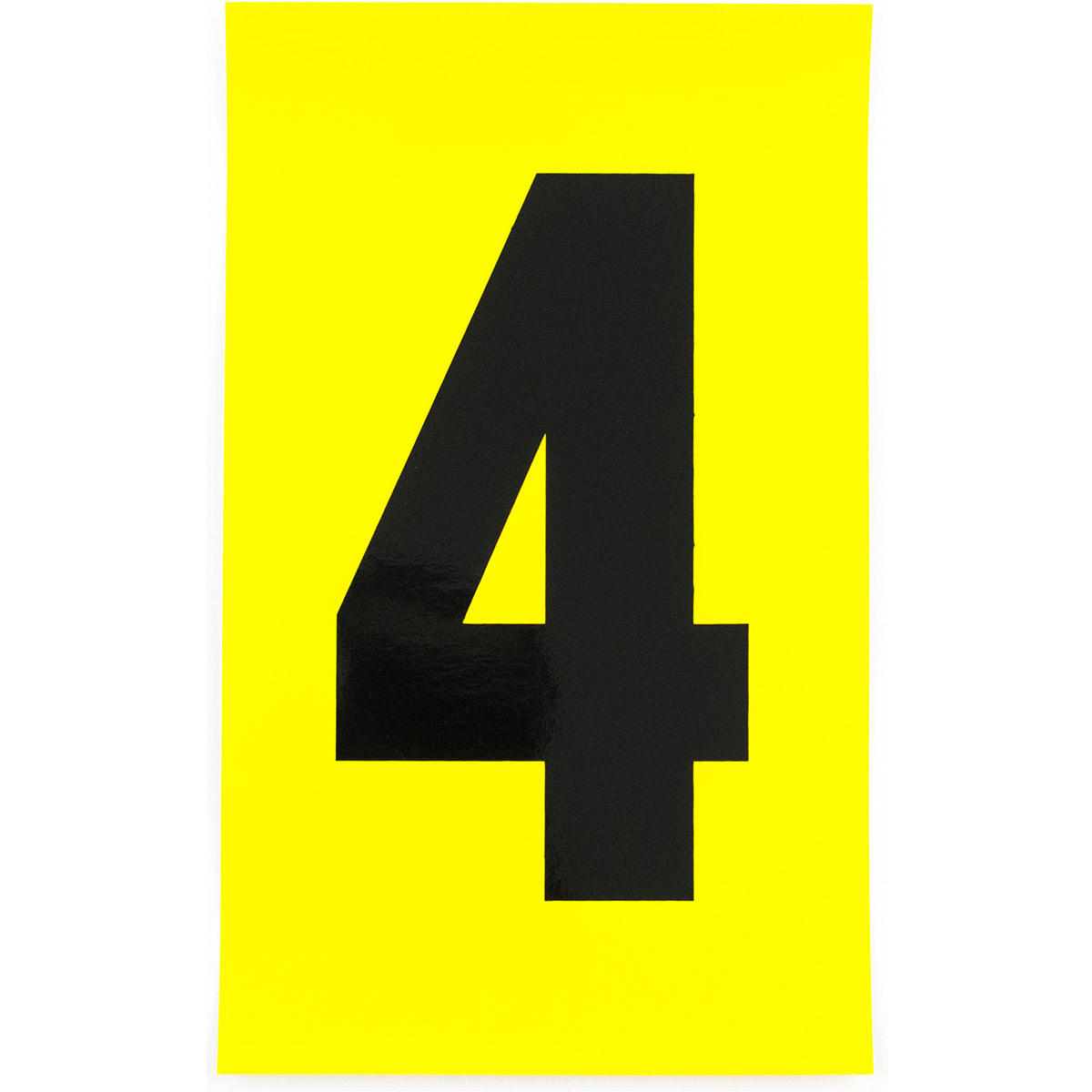 Beaverswood Self-Adhesive Black/Yellow "4" Number 140mm x 230mm | Not ...