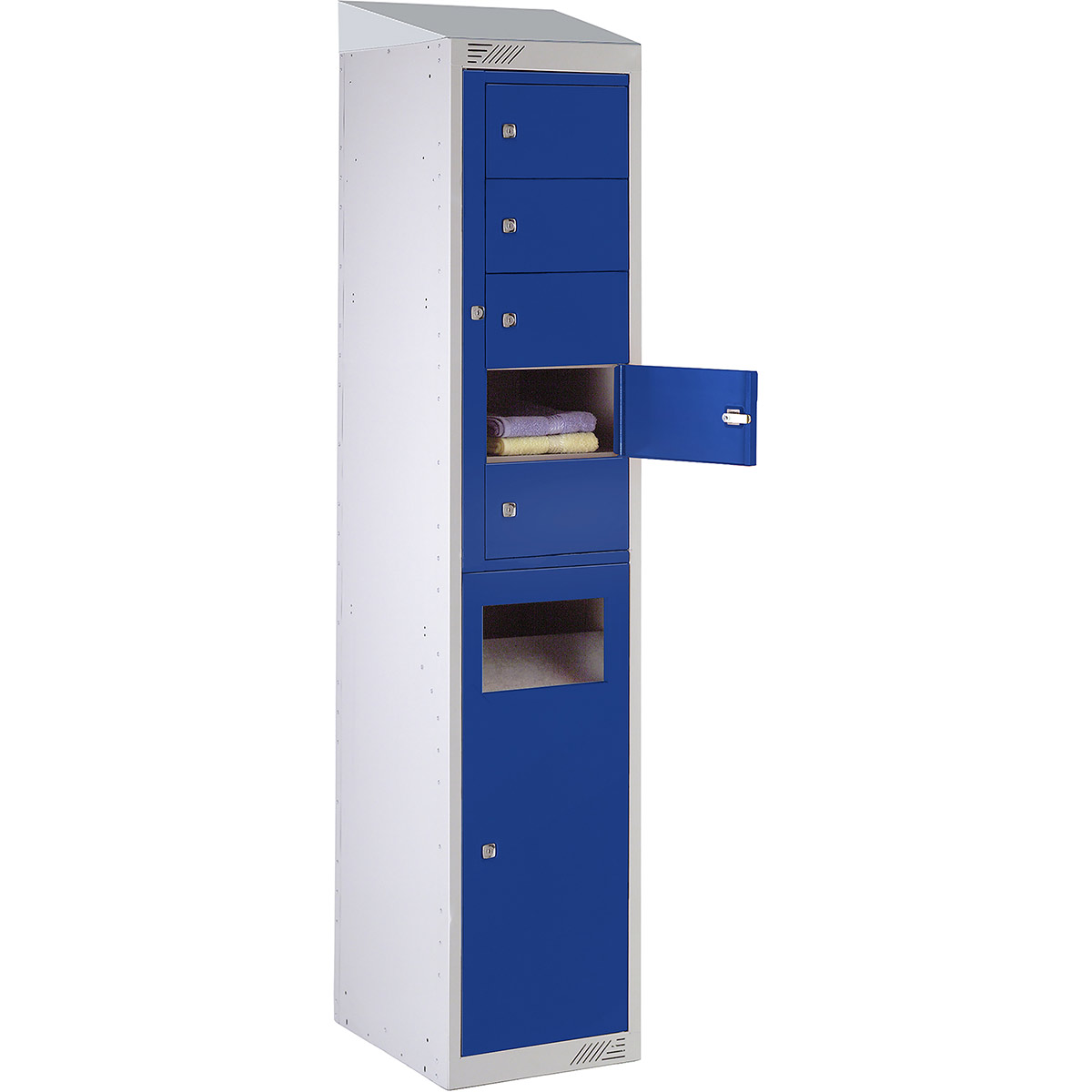 Link 51 Five-Tier Dark Blue Garment Collector/Dispenser Locker with ...
