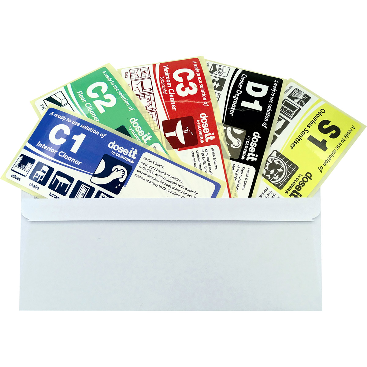 Clover Dose It Labels 25mm x 28mm (Pack of 5) | Clover | Information ...
