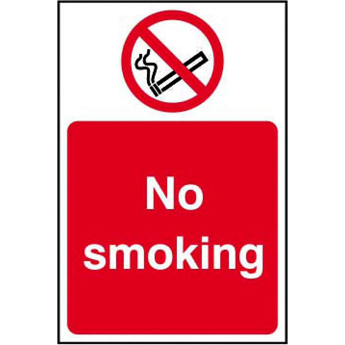 Self-Adhesive Vinyl "No Smoking" Sign 400mm x 600mm | Not Branded | No ...