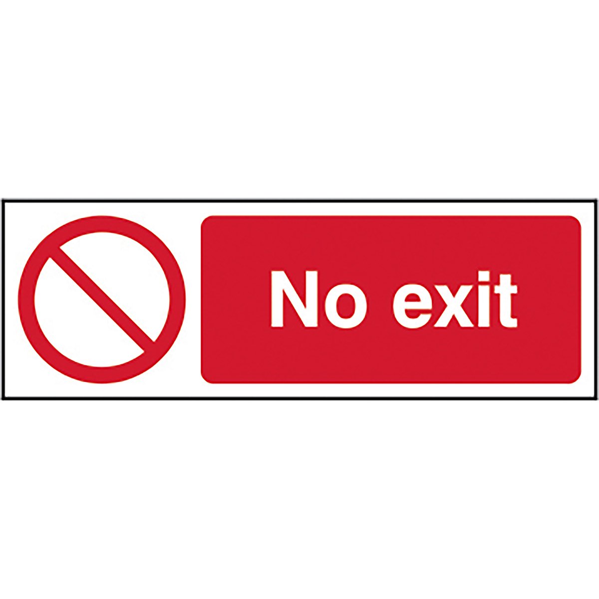 Self-Adhesive Vinyl "No Exit" Sign 300mm x 100mm | Spectrum Industrial ...