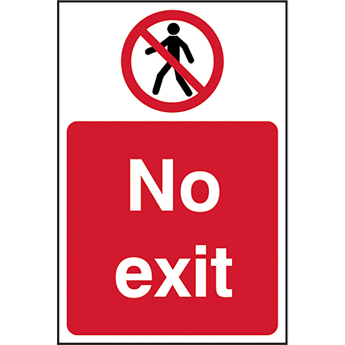 Self-Adhesive Vinyl "No Exit" Sign 400mm x 600mm | Spectrum Industrial ...