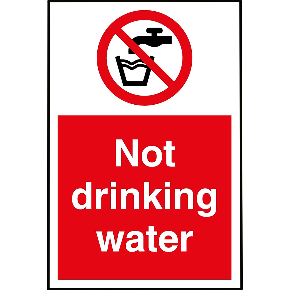 PVC "Not Drinking Water" Sign 200mm x 300mm | Spectrum Industrial ...
