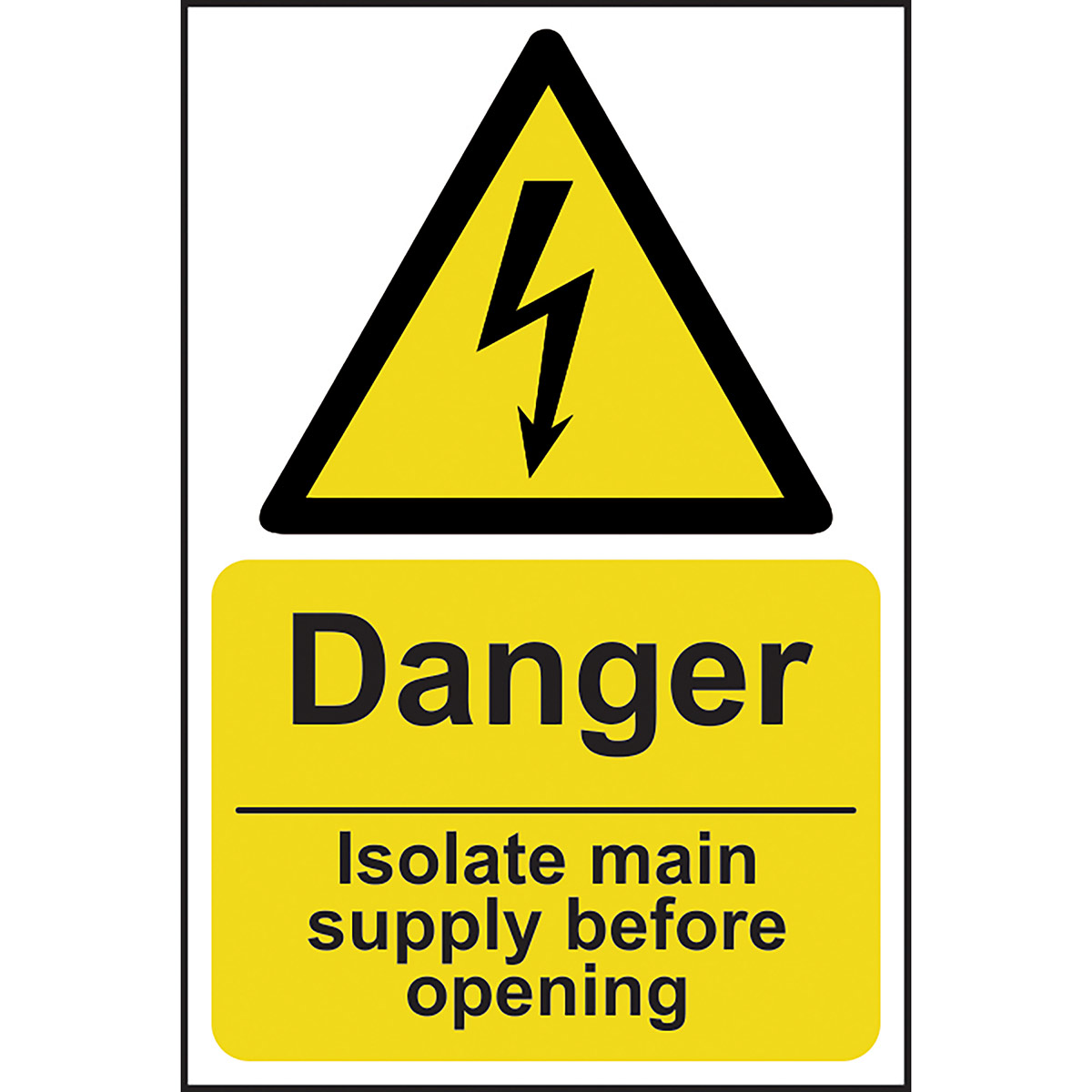 PVC "Isolate Main Supply" Sign 200mm x 300mm | Spectrum Industrial ...