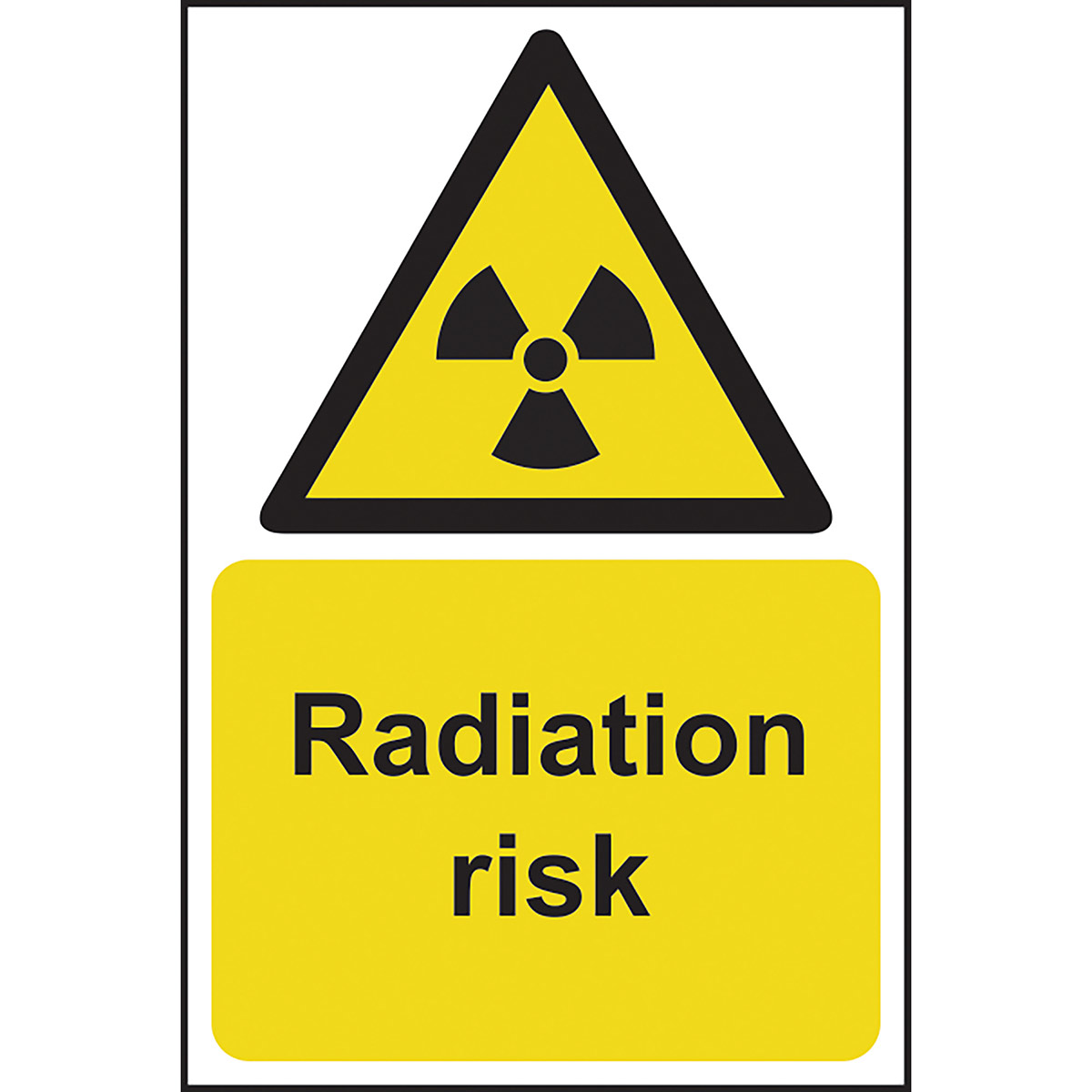 Self-Adhesive Vinyl "Radiation Risk" Sign 200mm x 300mm | Spectrum ...