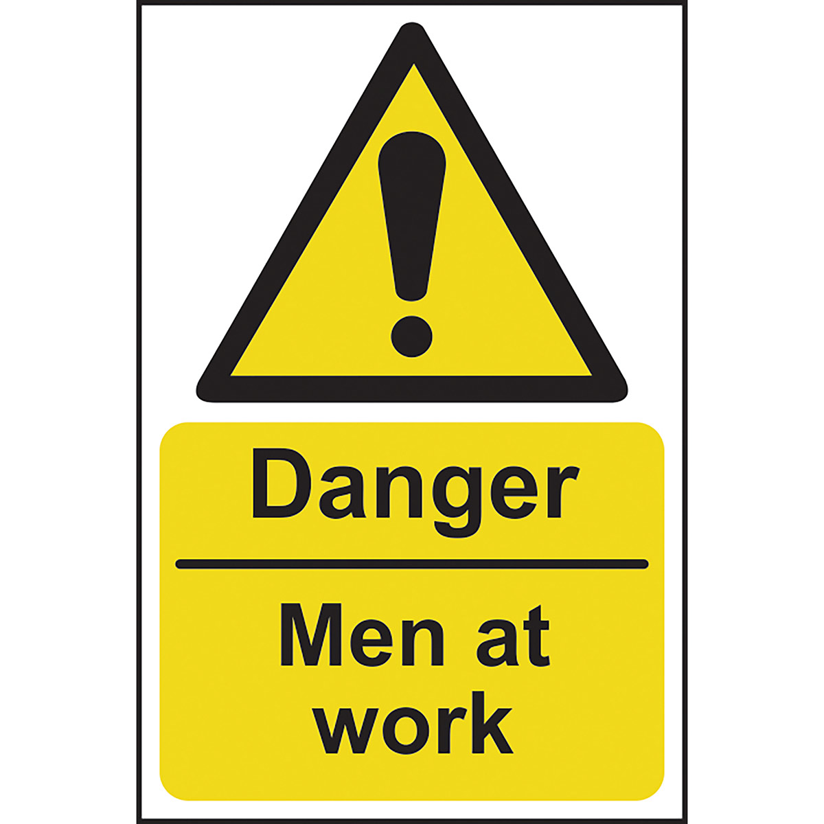 PVC "Danger Men at Work" Sign 200mm x 300mm | Spectrum Industrial | Men ...