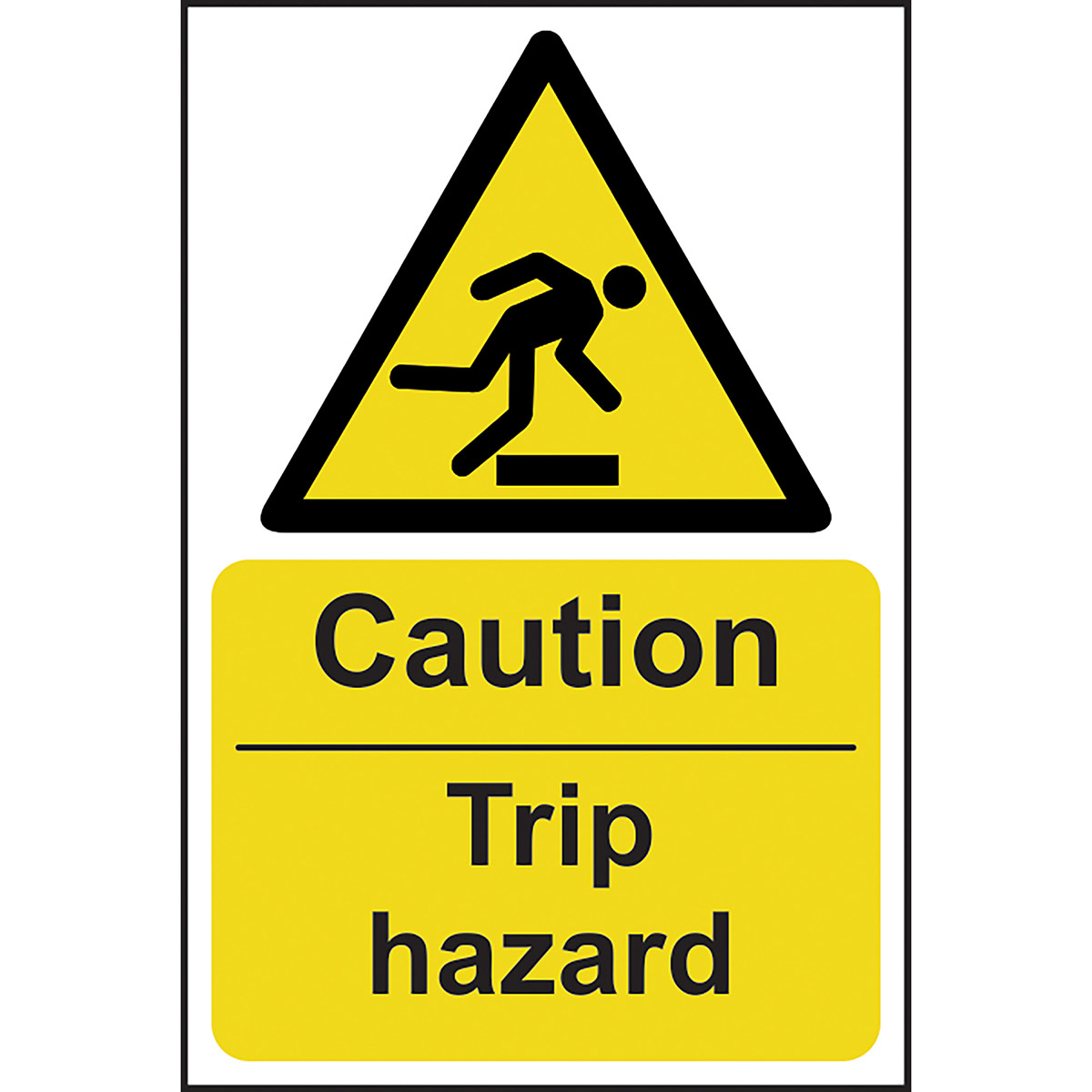 PVC "Caution Trip Hazard" Sign 200mm x 300mm | Spectrum Industrial ...