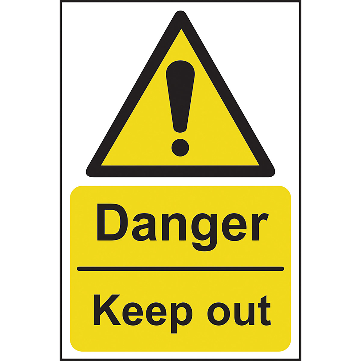 PVC "Danger Keep Out" Sign 200mm x 300mm | Spectrum Industrial ...
