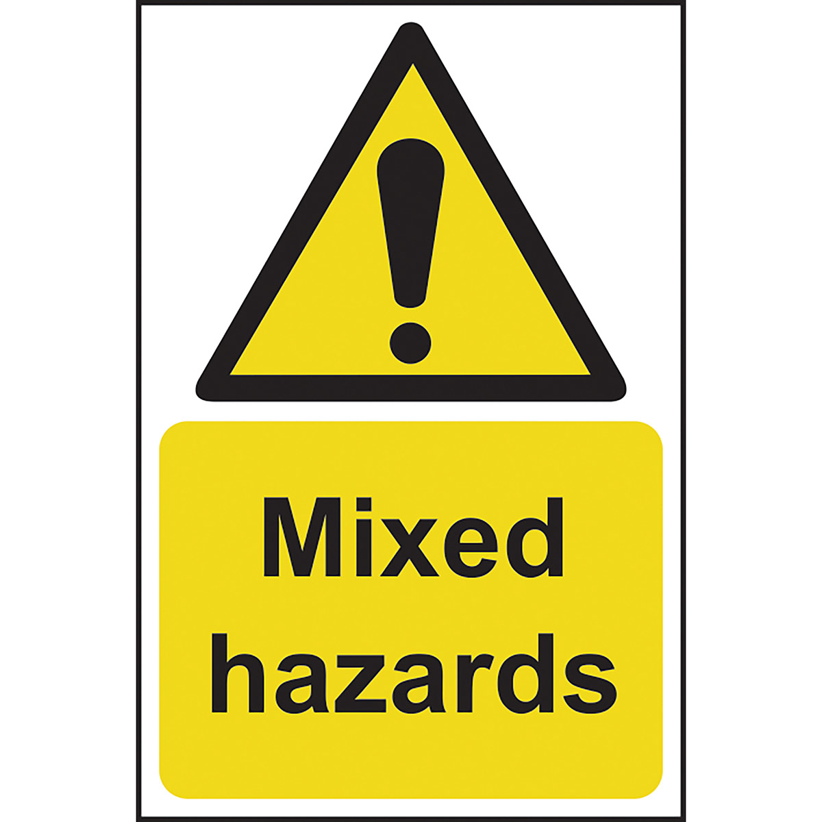 PVC "Mixed Hazards" Sign 200mm x 300mm | Spectrum Industrial | Harmful ...