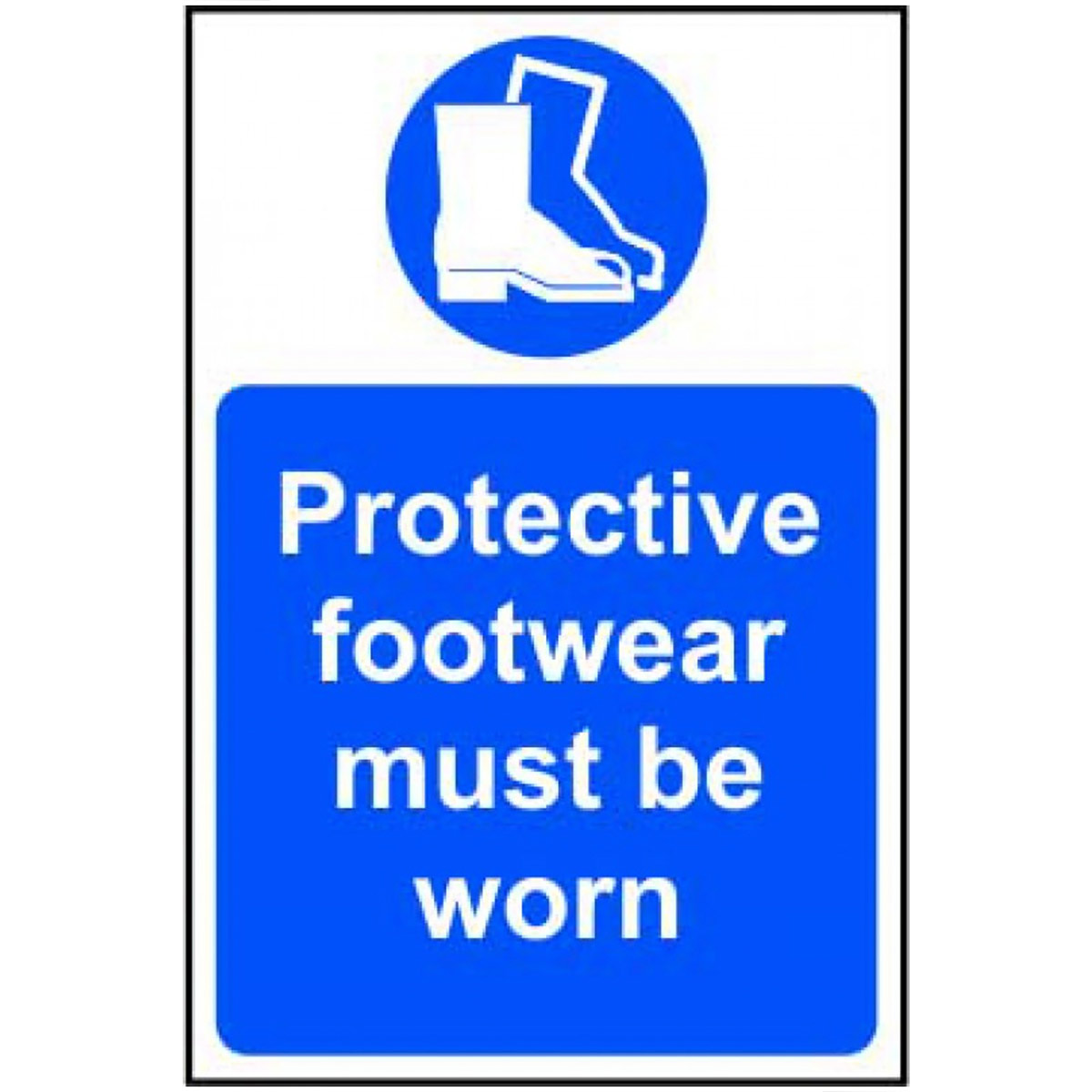 PVC "Protective Footwear Must..." Sign 400mm x 600mm | Spectrum ...