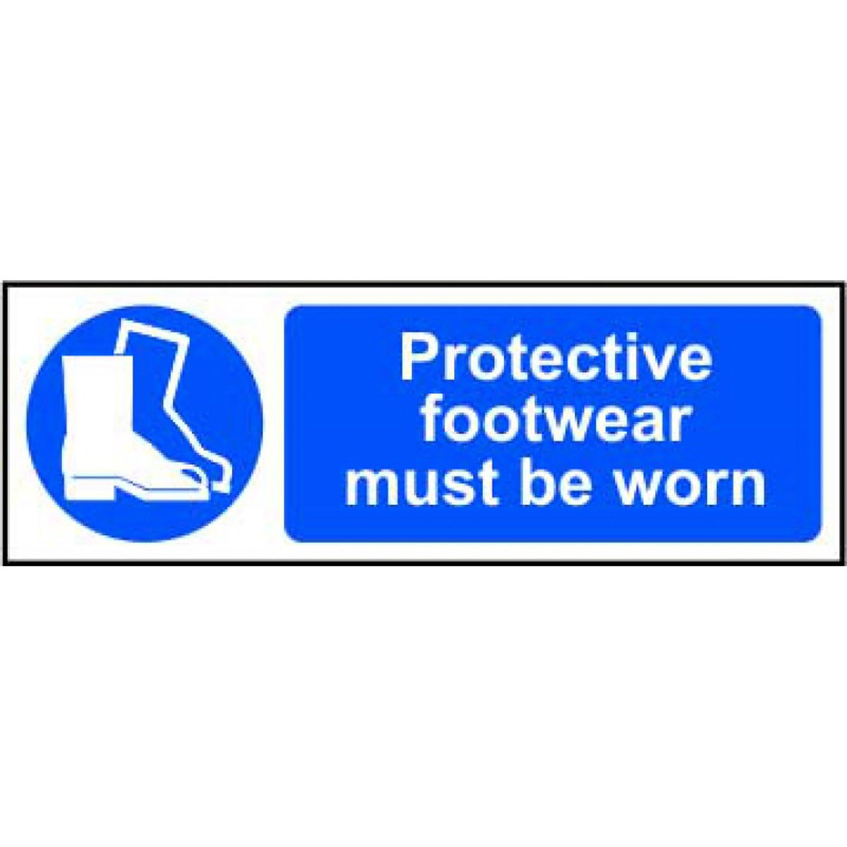 PVC "Protective Footwear Must..." Sign 300mm x 100mm | Spectrum ...
