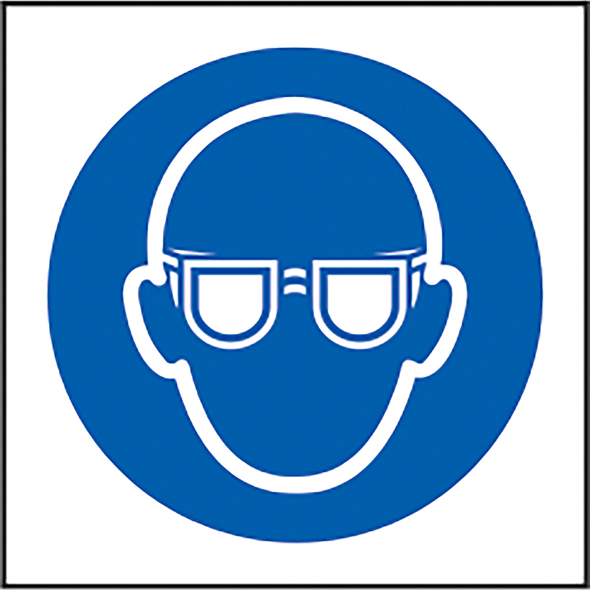 Self-Adhesive Vinyl Eye Protection Symbol Sign 200mm x 200mm | Spectrum ...