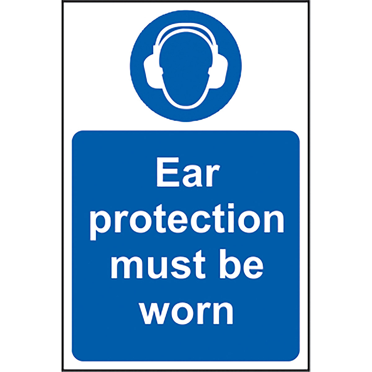PVC "Ear Protection Must Be Worn" Sign 200mm x 300mm | Spectrum ...