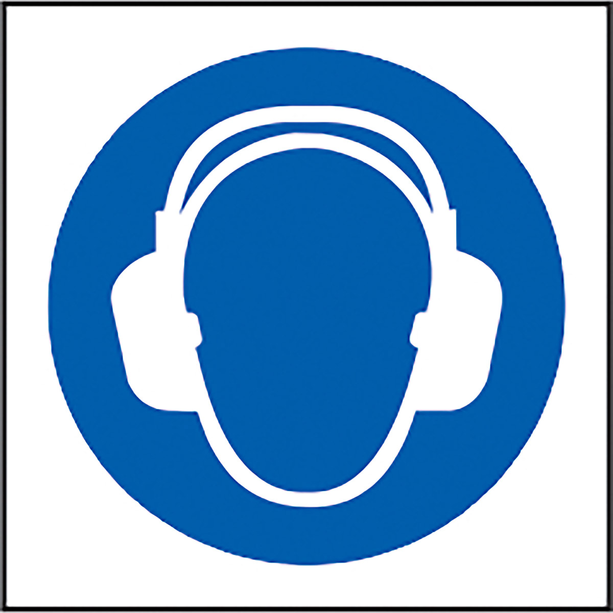 PVC Ear Protection Symbol Sign 200mm x 200mm | Spectrum Industrial ...