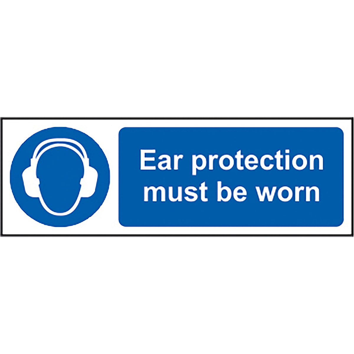 PVC "Ear Protection Must Be Worn" Sign 300mm x 100mm | Spectrum ...