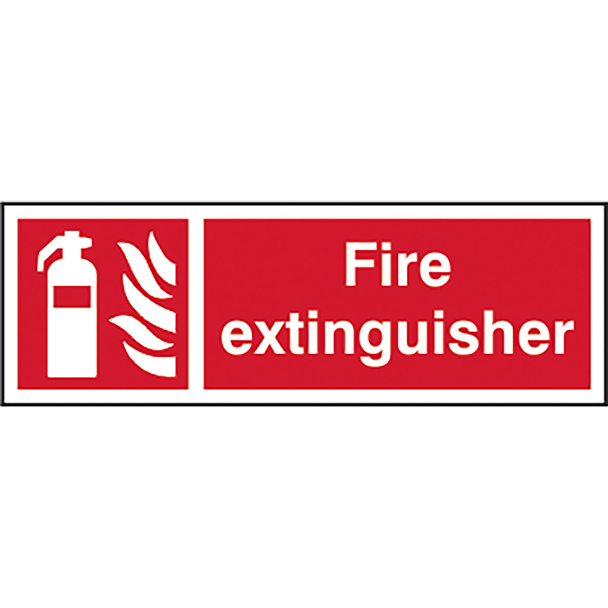 PVC "Fire Extinguisher" Sign 300mm x 100mm | Spectrum Industrial | Fire ...