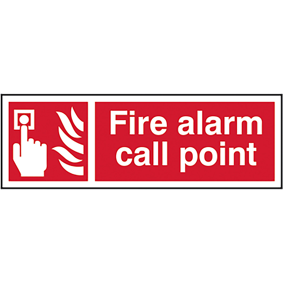 Self-Adhesive Vinyl "Fire Alarm Call Point" Sign 300mm x 100mm ...