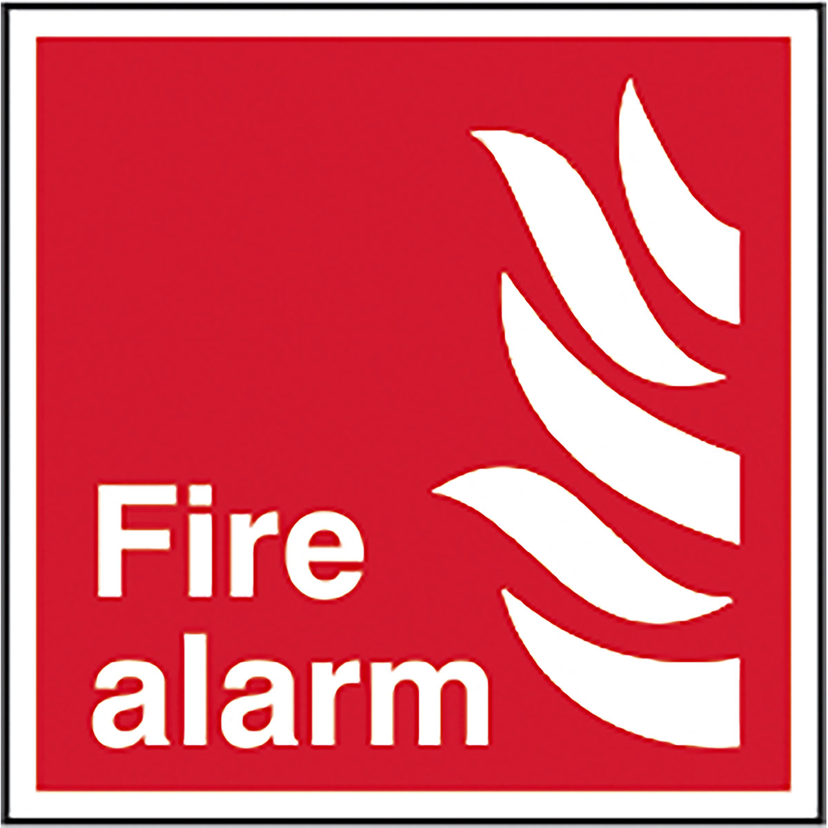 Self-Adhesive PVC "Fire Alarm" Sign 200mm x 200mm | Spectrum Industrial ...