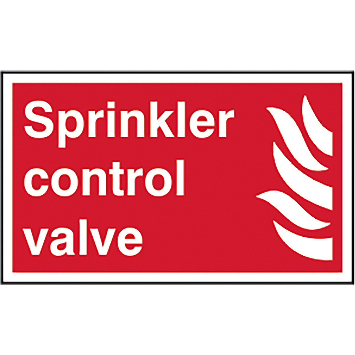 PVC "Sprinkler Control Valve" Sign 250mm x 150mm | Spectrum Industrial ...